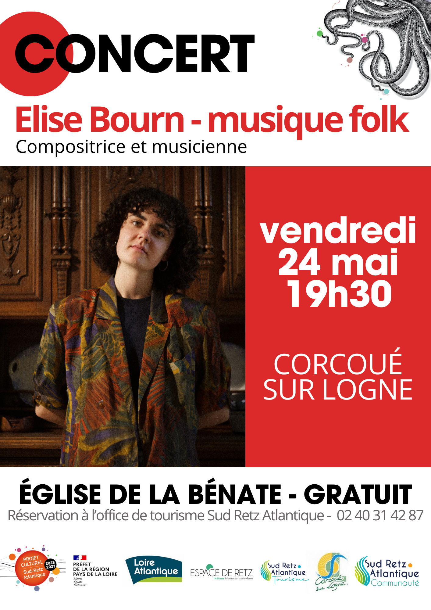 [Concert] Elise Bourn - chansons folk - Sud Retz Atlantique